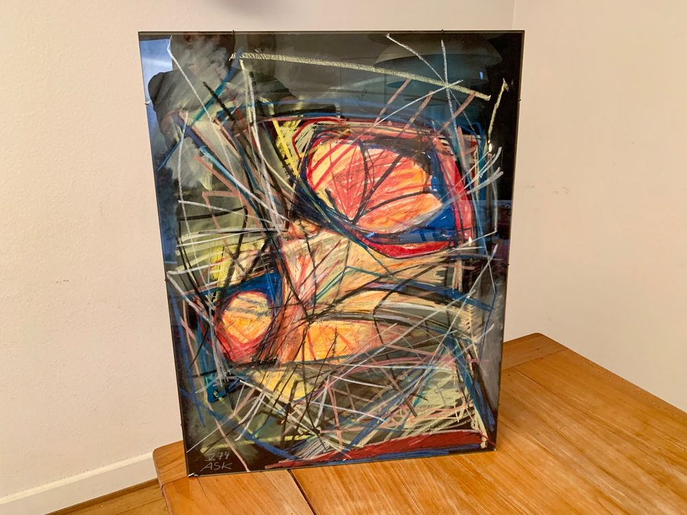 Original CH Astrid Keller Fischer Gemälde Mischtechnik 1974 | Kaufen auf Ricardo