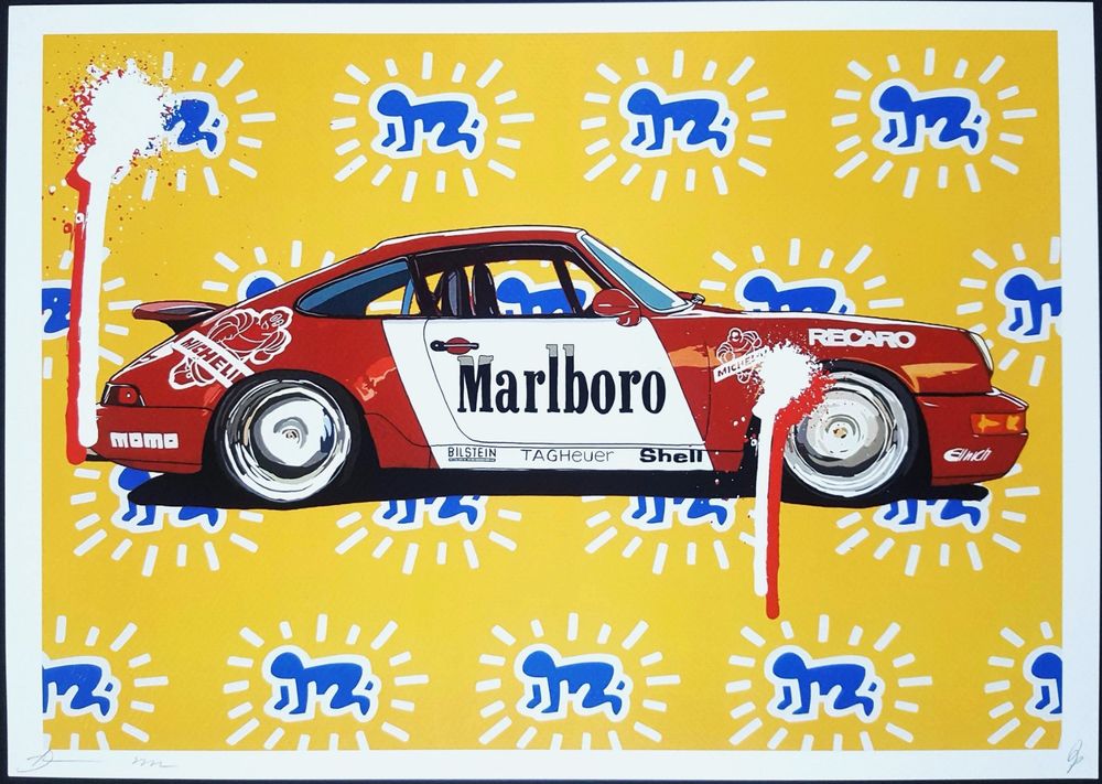 Death NYC Graffiti Pop Art Druck " Keith Haring Marlboro 911 (Neu ...