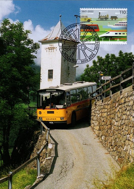 Maximumkarte ÖV Jubiläum - Postauto in St. Peter GR | Kaufen auf Ricardo