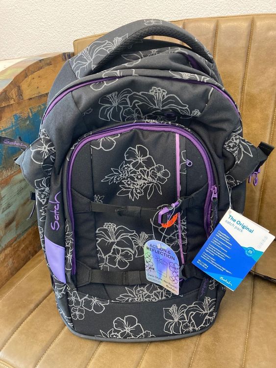 Satch Pack Flower black fabrikneu reflektiert Schulrucksack (Neu und ...