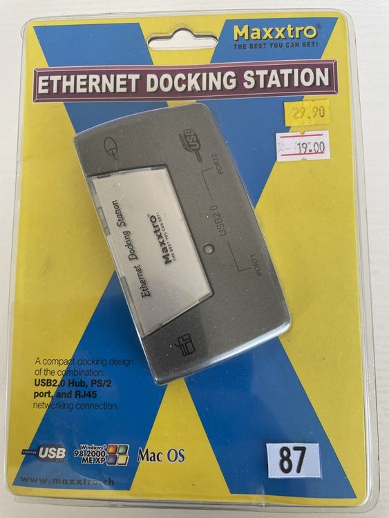 Ethernet Docking Station Mini Dock USB 2.0 PS2 - HUB PC MAC (Neu ...
