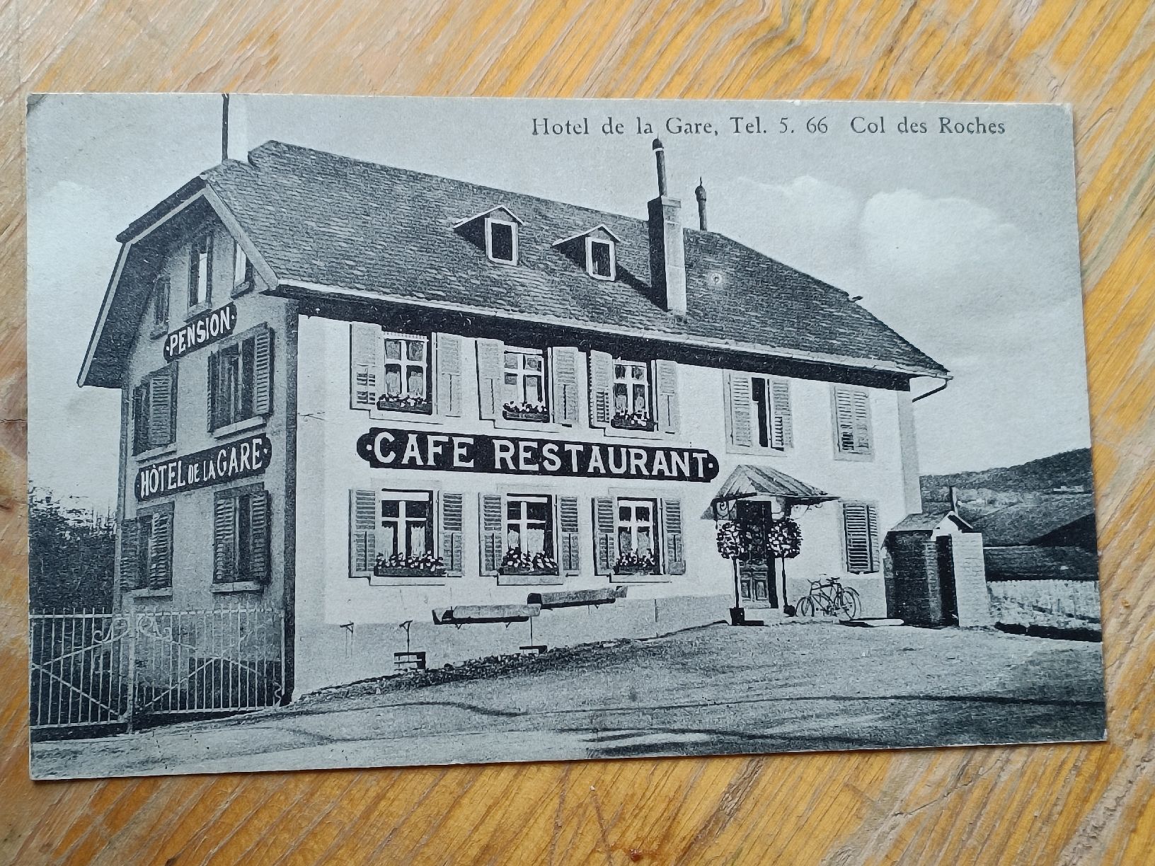 Alte PK Hotel Cafe Restaurant de la Gare Col des Roches 1920 (Gebraucht ...