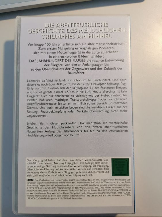 Die Geschichte des Hubschraubers, Time Life, VHS 55 Minuten (Gebraucht ...