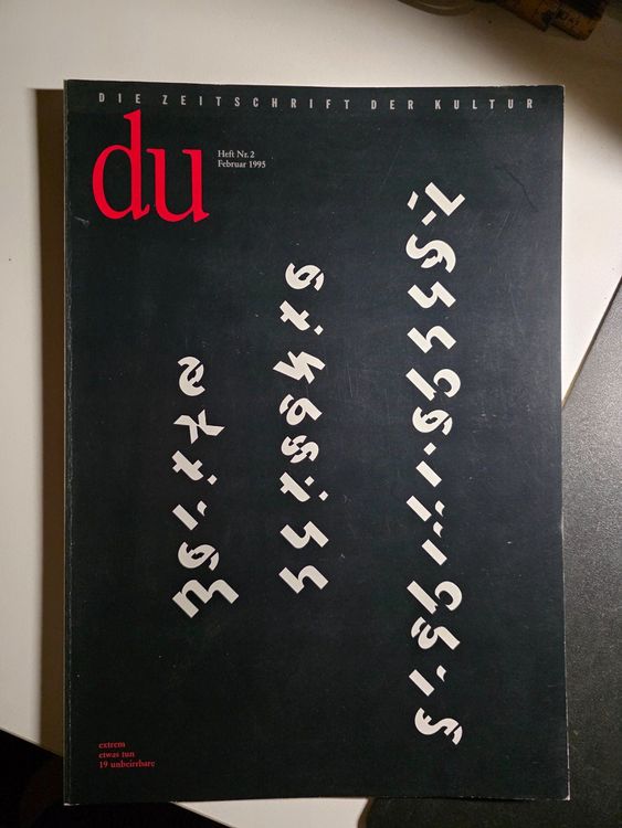 Zeitschrift DU - Extrem - Februar 1995 - u.a. Bruno Manser (Gebraucht ...