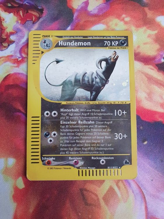 Pokemon - Hundemon - H11/H32 - Skyridge - Holo (Gebraucht) in Jonen für ...