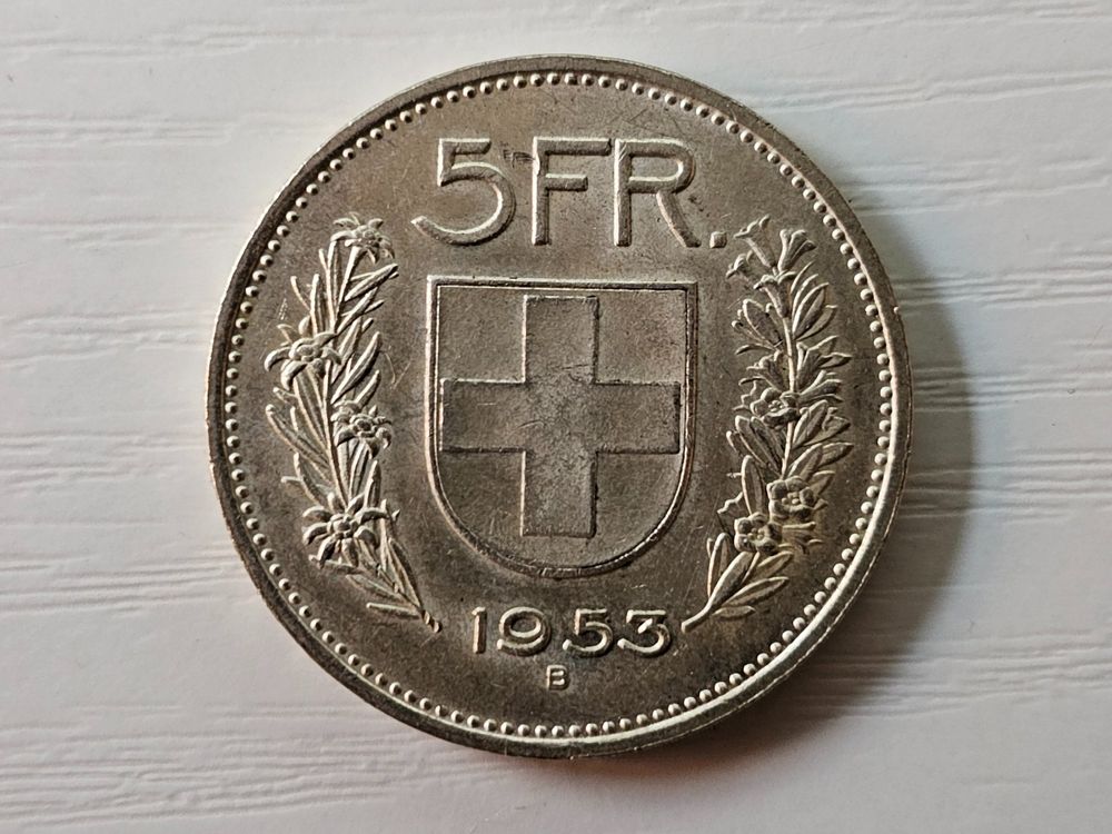 5 Franken - 1953 (Silber) | Kaufen auf Ricardo