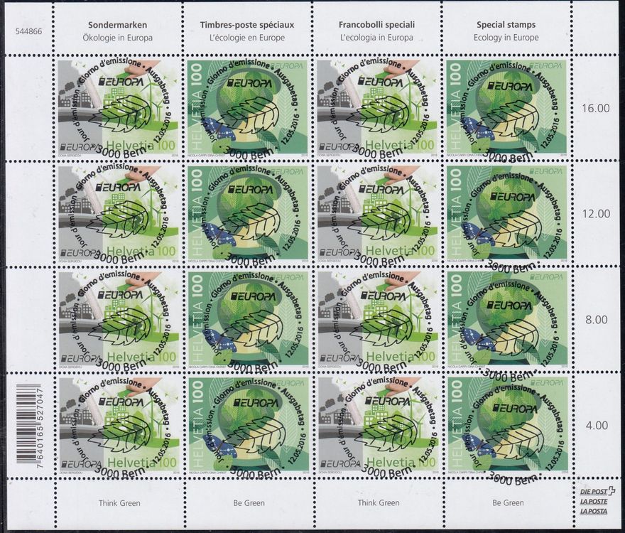1598+1599 Bogen mit FD-Vollstempeln (Gebraucht) in Spreitenbach für CHF ...