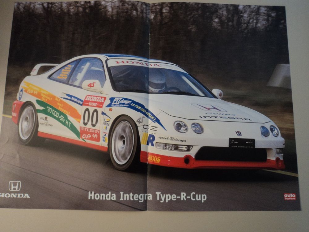 Prospekt Poster Honda Integra Type-R Cup und Honda HR-V 4WD (Gebraucht ...