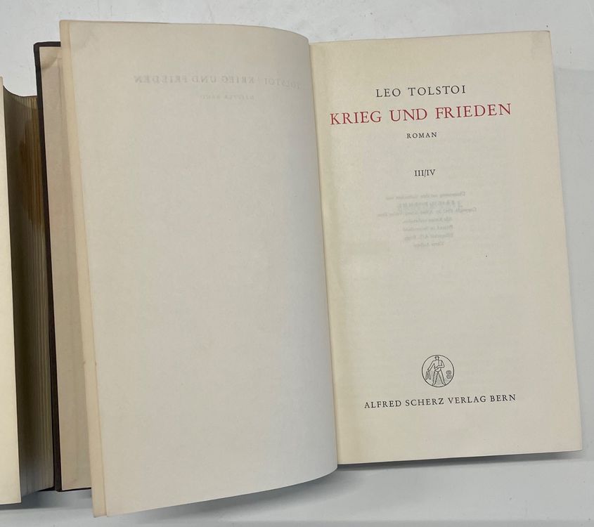 Leo Tolstoi Krieg und Frieden Roman Buch 1 und 2 (Gebraucht) in Root ...