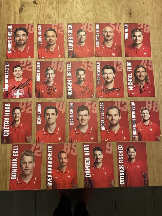 19 AUTOGRAMMKARTEN - SCHWEIZ EISHOCKEY NATI (Neu (gemäss Beschreibung)) in Böckten für CHF 20 ...