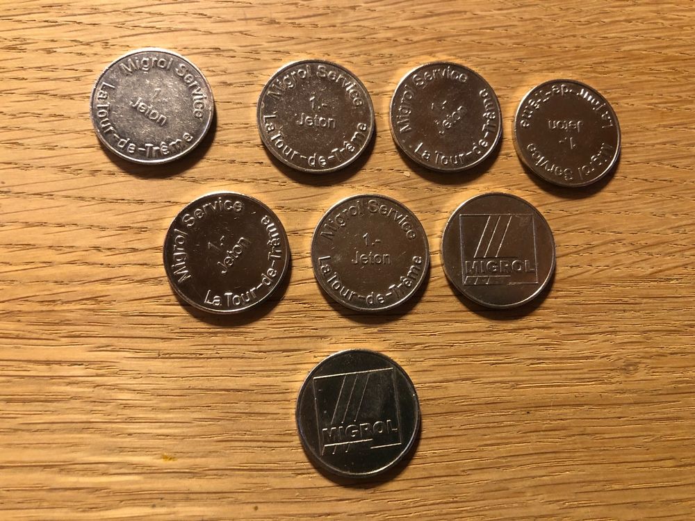 8 Migrol Jetons (Gebraucht) in Vilters für CHF 4 – mit Lieferung auf Ricardo kaufen