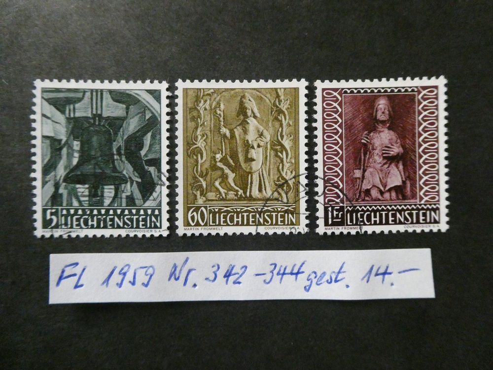 FL 1959 Nr. 342-344 gestempelt (Gebraucht) in Lausen für CHF 2.5 – mit Lieferung auf Ricardo kaufen