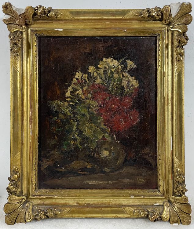 Antikes Stillleben Gemälde unleserlich Signiert | Kaufen auf Ricardo