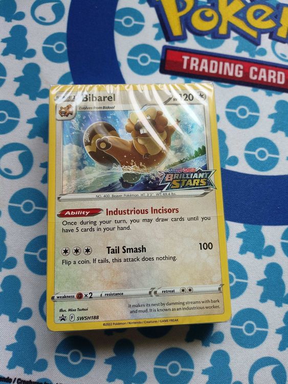 Bibarel Promo Deck - Brilliant Stars Premade Pokemon Deck (Neu und ...