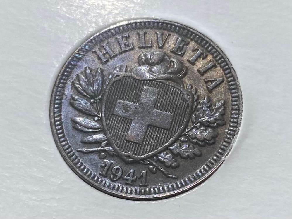 Schweiz 2 Rappen 1941 dunkle Patina (Neu (gemäss Beschreibung)) in Speicher für CHF 3 – nur ...