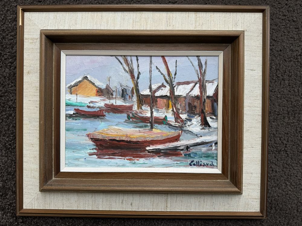 Huile du peintre Roland Colliard, Neuchâtel | Kaufen auf Ricardo