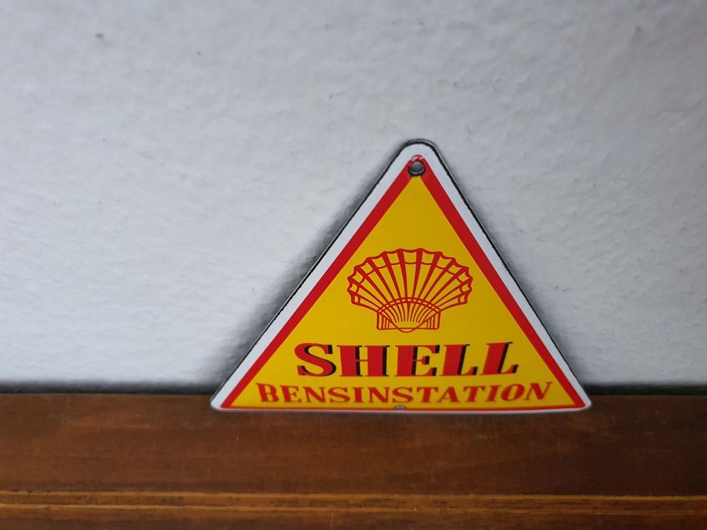 Emailschild Shell Bensinstation Emaille Schild Reklame Retro (Neu ...