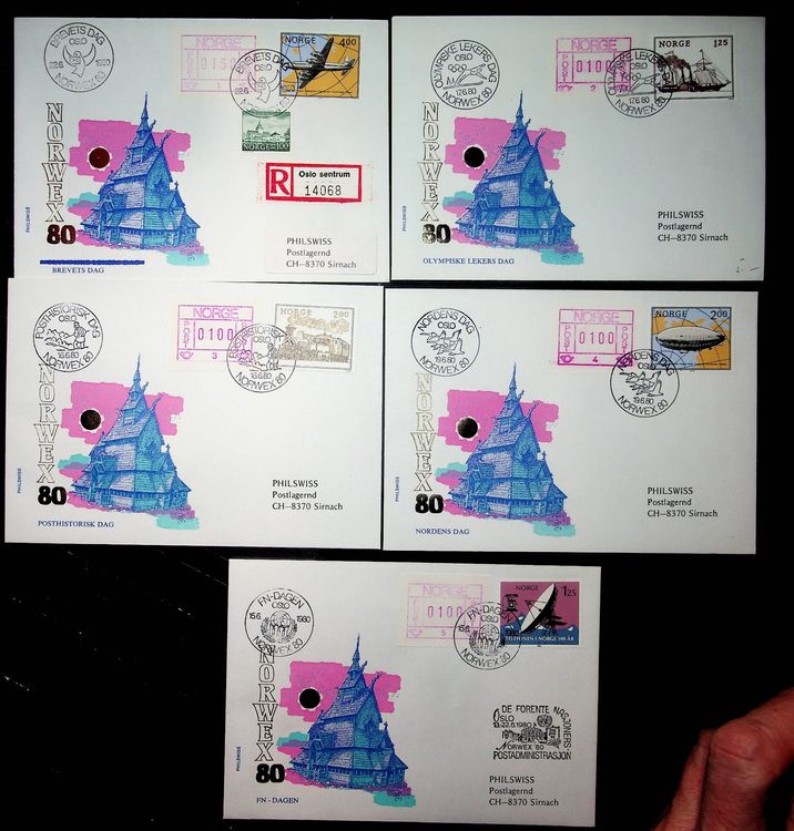 NORVÈGE AUTOMATES 5 LETTRES NORWEX 80 AVEC NUMÉRO 1-5 /O38 | Kaufen auf ...