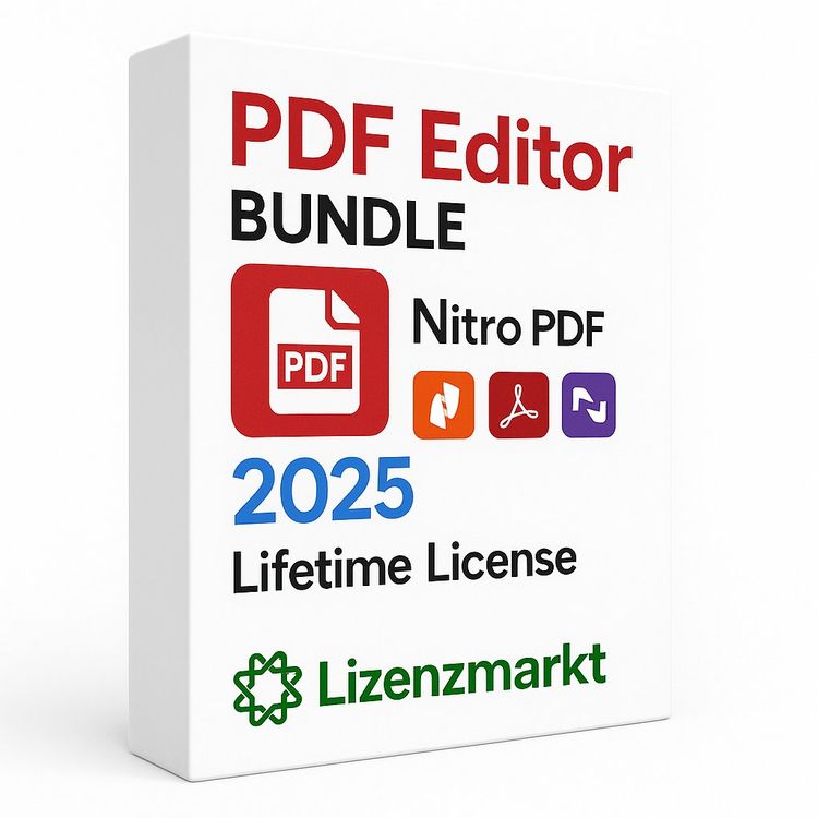 PDF Editor Bundle 2025 – Nitro PDF + Adobe Acrobat + Nuance (Neu ...