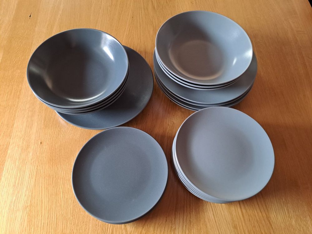 Ikea Geschirr Grau Matt