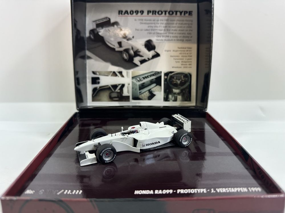 Honda RA099 Prototype 1:43, J. Verstappen, OVP, MINICHAMPS (Neu und ...