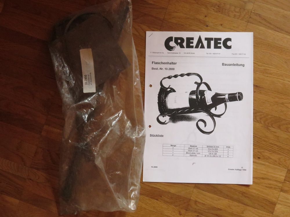 Createc Flaschenhalter 10.2800 Bausatz (Neu (gemäss Beschreibung)) in ...