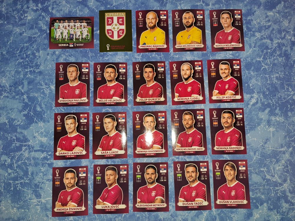 Panini WM 2022 Serbien komplett (Neu (gemäss Beschreibung)) in Aefligen ...