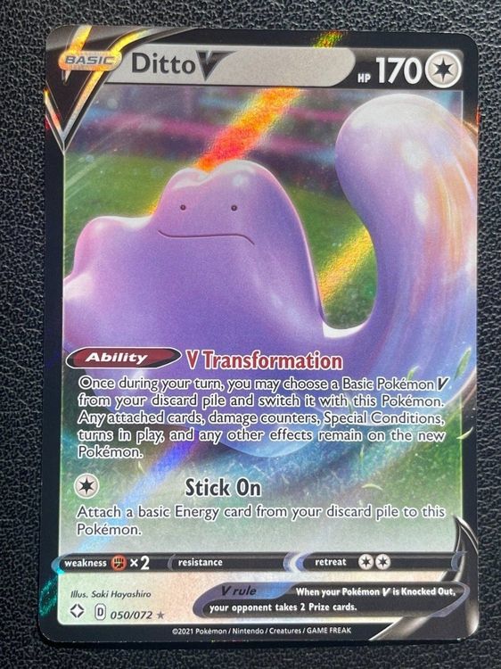 Ditto V 050/072 Ultra Rare Pokémon Shining Fates (Neu (gemäss ...