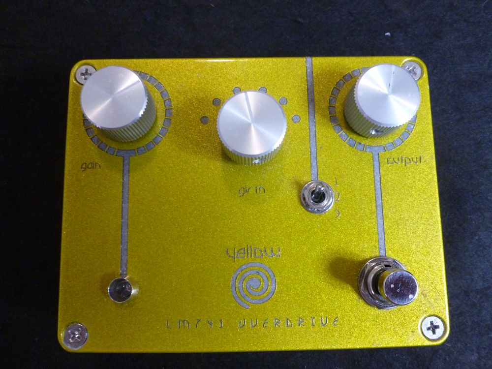YELLOW SPIRAL FX LM741 OVERDRIVE PEDAL VERZERRER E-GITARRE (Gebraucht ...