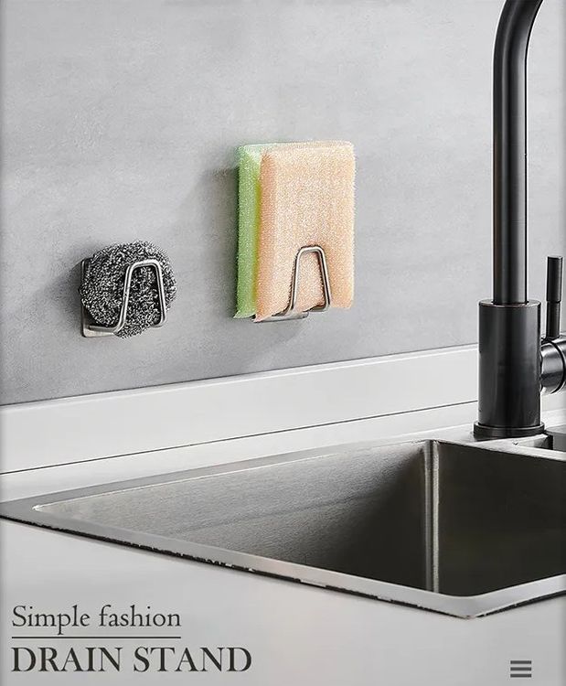 Küchenhalter für Schwämme, Seife, Küchenutensilien schwarz (Neu und ...