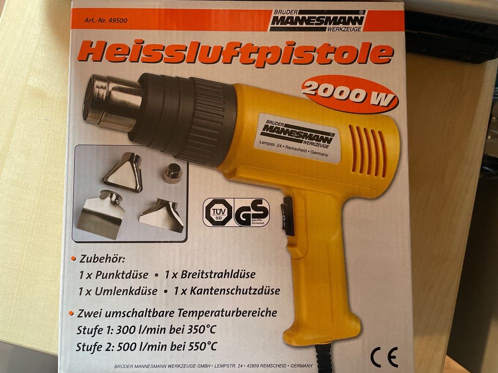 Heissluftpistole Heissluftföhn 2000 W (Gebraucht) in Diepoldsau für CHF 19 – mit Lieferung auf ...