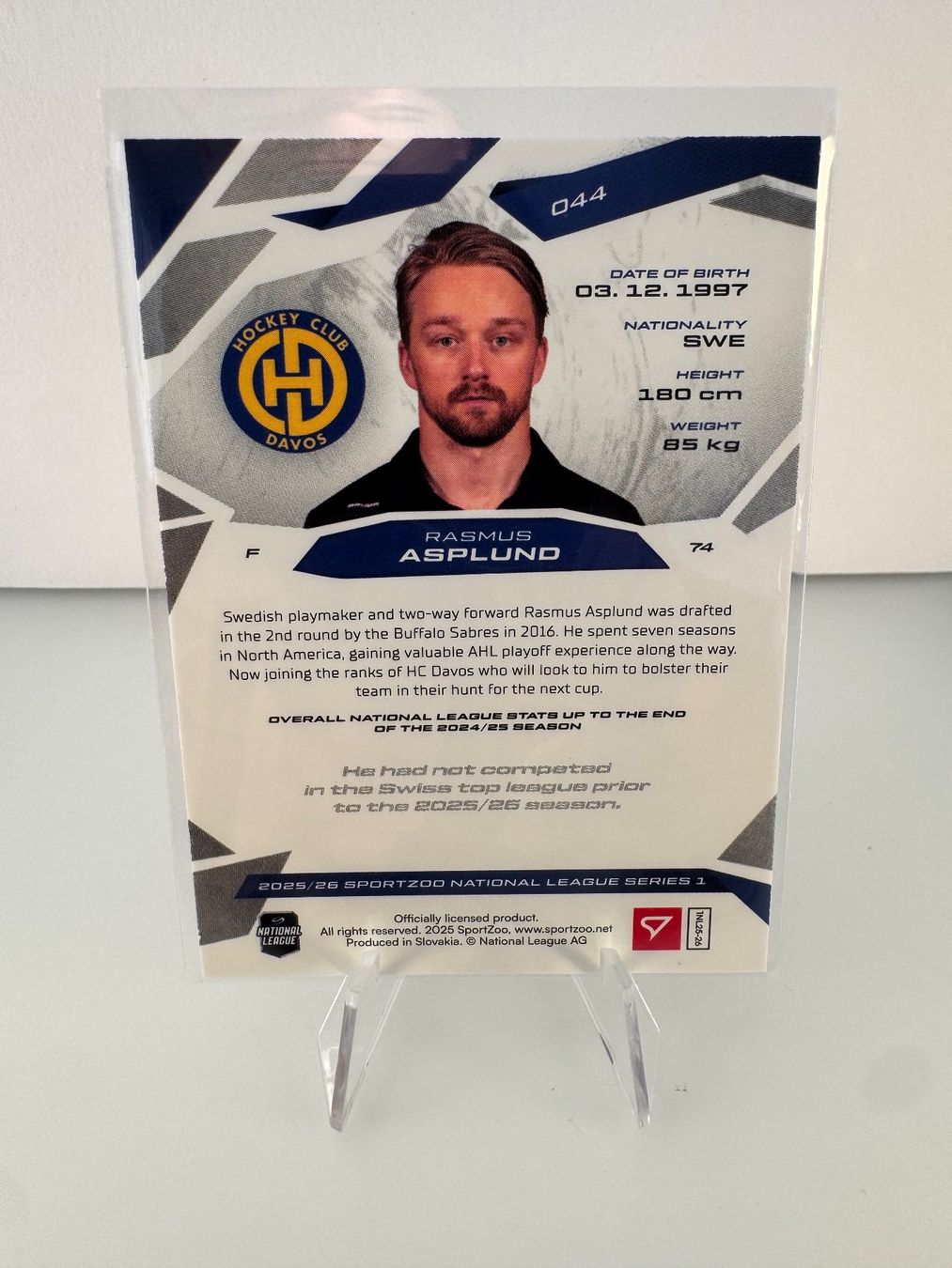 044 Rasmus Asplund HC Davos SportZoo 2025/26 (Neu (gemäss Beschreibung ...