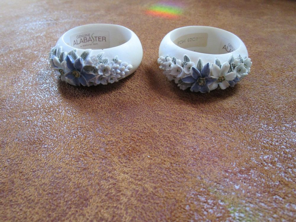 Alte Serviettenringe Alabaster Total 2 Stück | Kaufen auf Ricardo