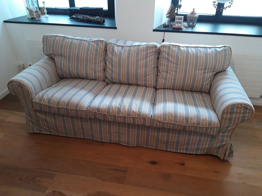 IKEA Sofa 3er Ektorp KARLSHOV beige/bunt (Gebraucht) in Wolfhalden für CHF 129 – nur Abholung ...