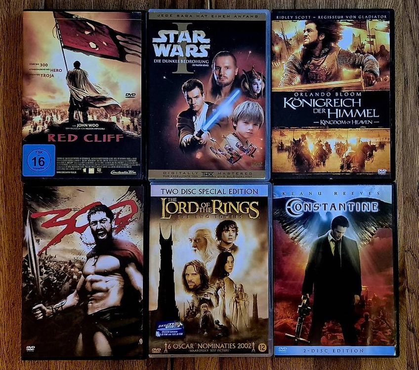 DVD Paket mit 6 Filmen Action, Fantasy und Klassiker (Gebraucht) in Au ...