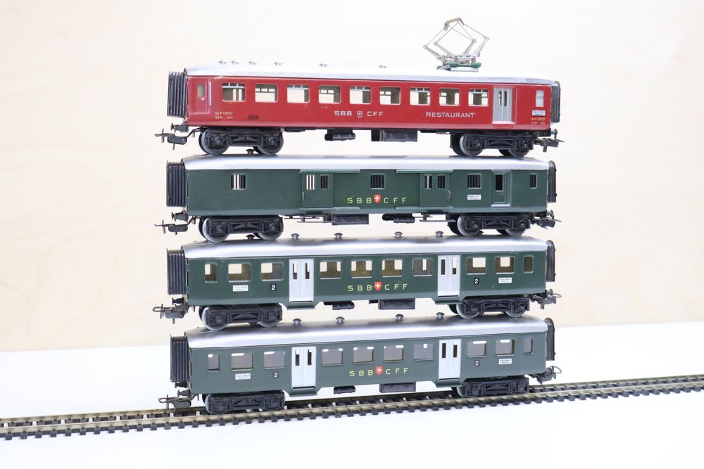 Märklin 4 x SBB Personenwagen Set H0 - 4038 Antik (Gebraucht) in ...