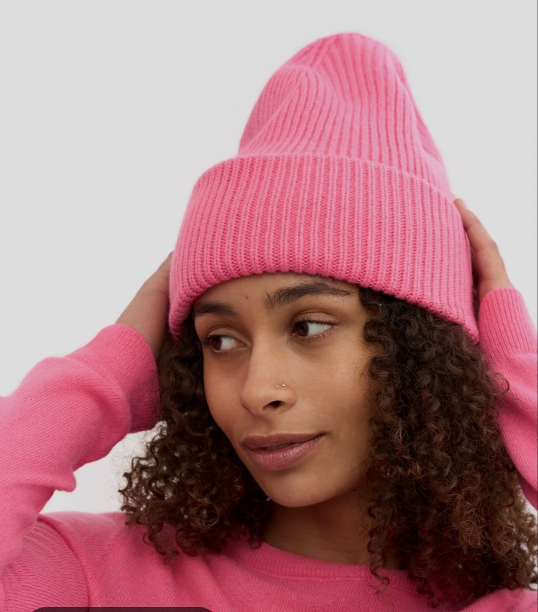 Luxus Damen Mutze Pink Bild