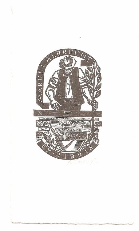Ex-libris original signé Marcel Albrecht (D'occasion) à Farvagny-le ...