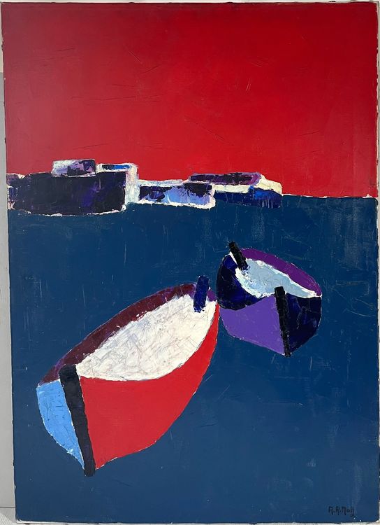 Arthur Richard Moll (1929-2011) Grosse Gemälde “St. Raphaël” (Gebraucht ...