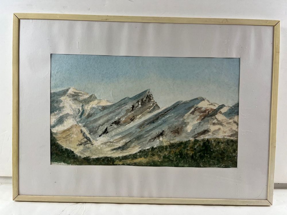 Berglandschaft Aquarell signiert. (Gebraucht) in Neuhausen am Rheinfall für CHF 10 – mit ...