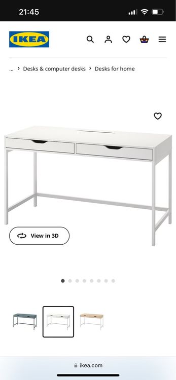 White IKEA Alex desk with drawers (132x58 cm) (Neu (gemäss Beschreibung ...