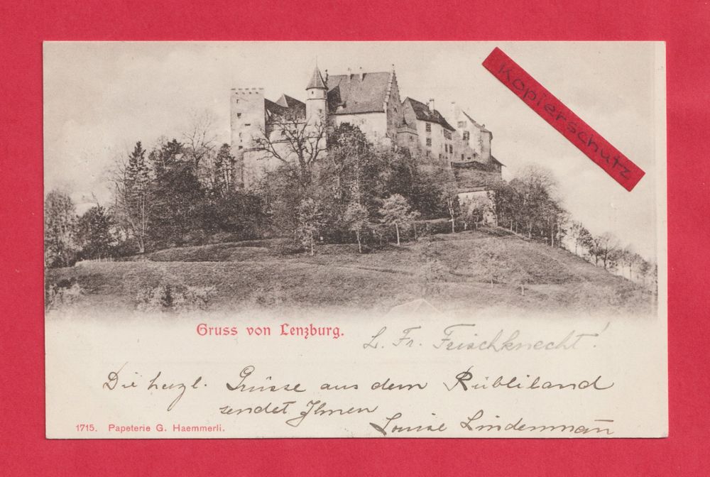 Gruss aus Lenzburg (AG) Lichtdruck Kleinstadt im Seetal | Kaufen auf Ricardo