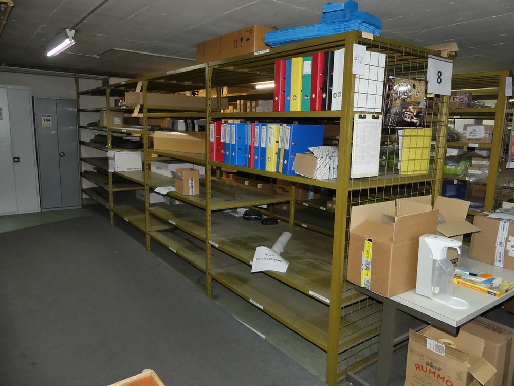 406) Lagerregal Länge 6.58m, 24 Tablare | Kaufen auf Ricardo