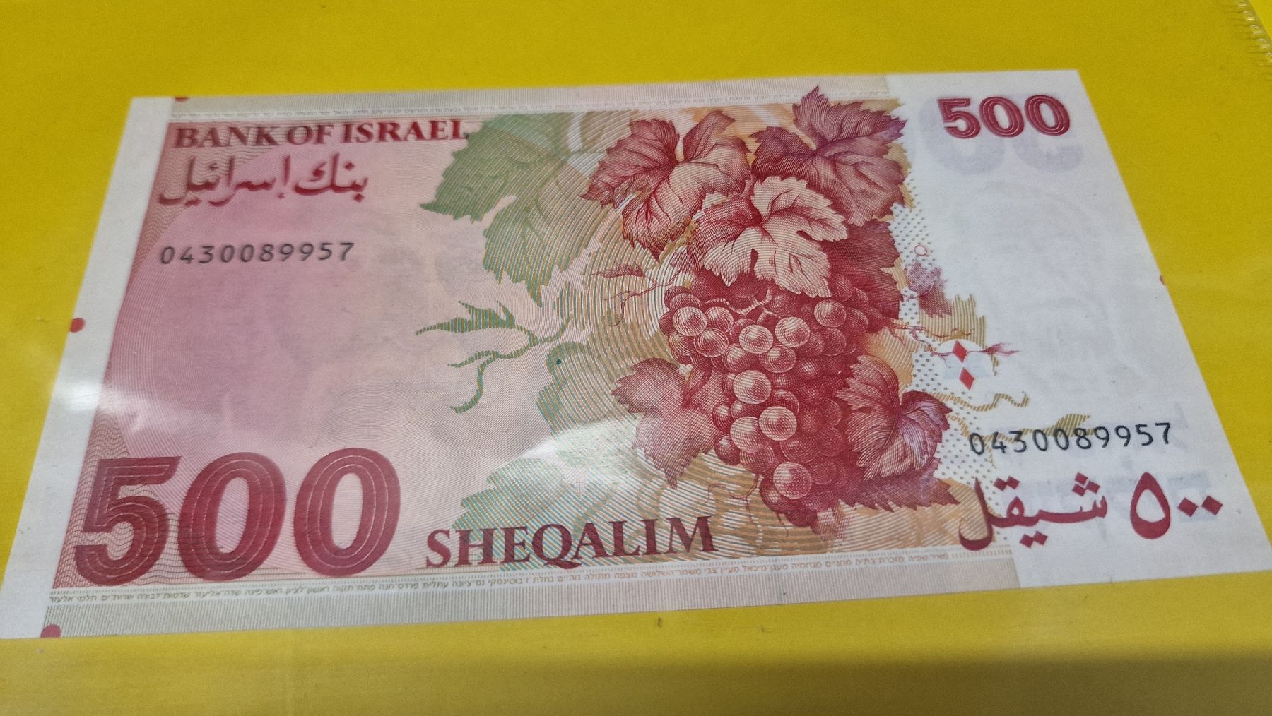 Seltene Israelische Banknote 500 Schekel, Jahr 1982 (Neu und ...