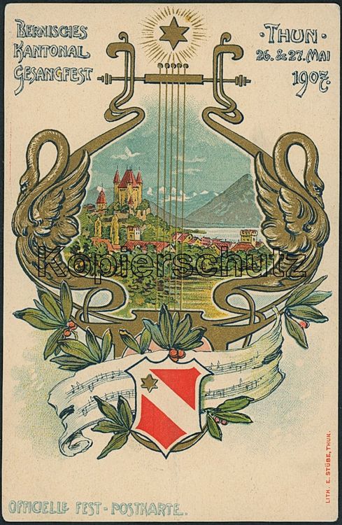 BE Thun - Litho - Gesang - Jugendstil (Gebraucht) in Schindellegi für CHF 185 – mit Lieferung ...