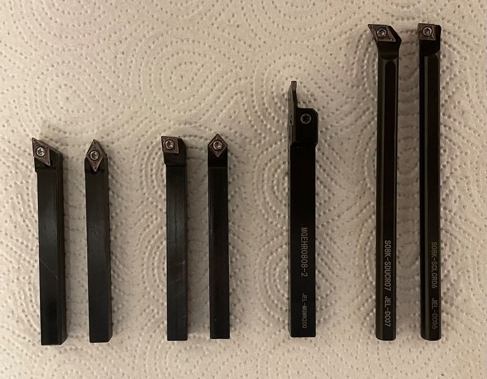 Drehstahl / Drehmeissel Set mit Wendeplatten, 8mm, 7-teilig (Neu (gemäss Beschreibung)) in ...