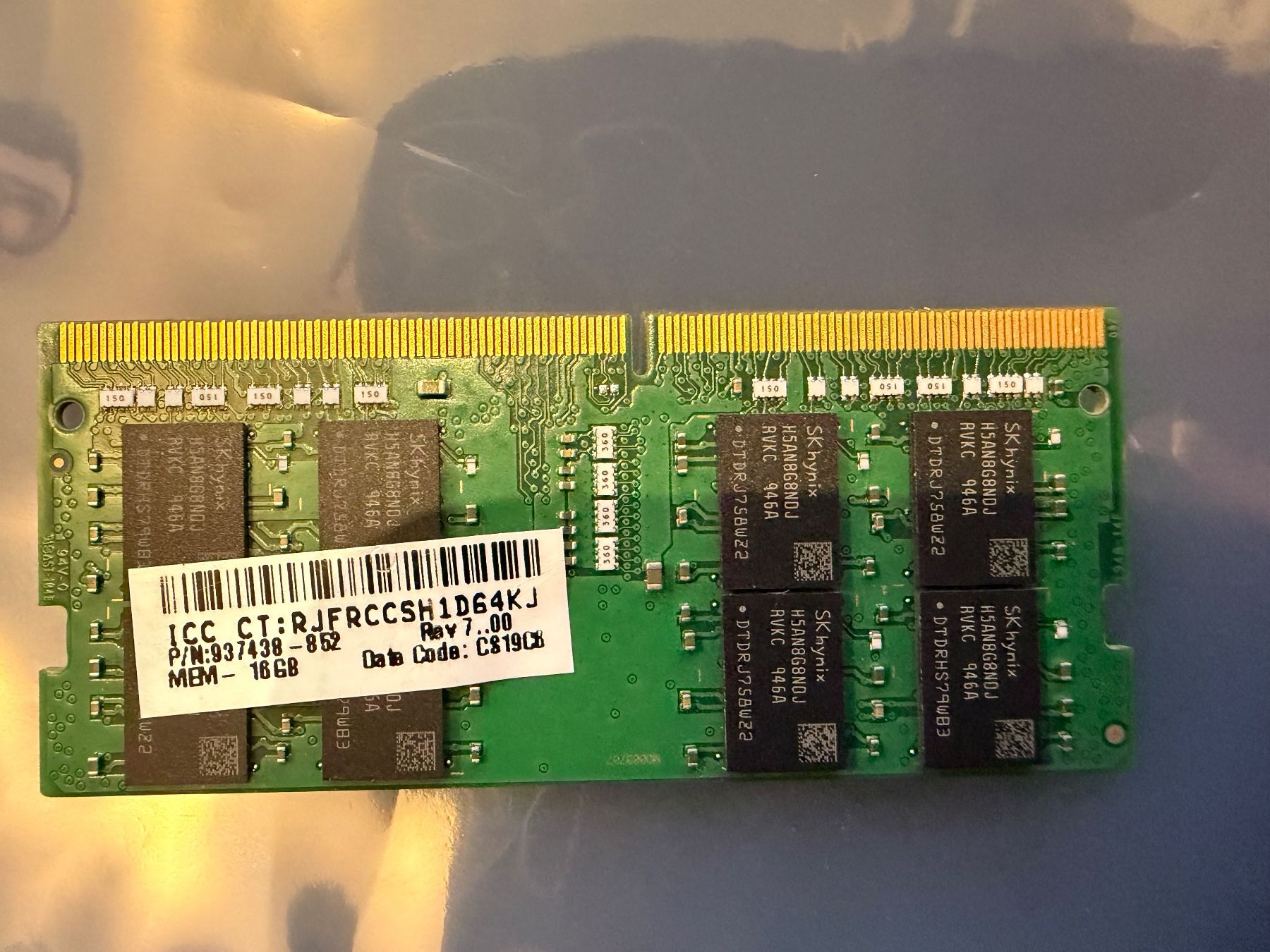 RAM-Module: 16GB 2Rx8 PC4-2666V-SE1-11 (DDR4-2666 SO-DIMM) (Gebraucht ...