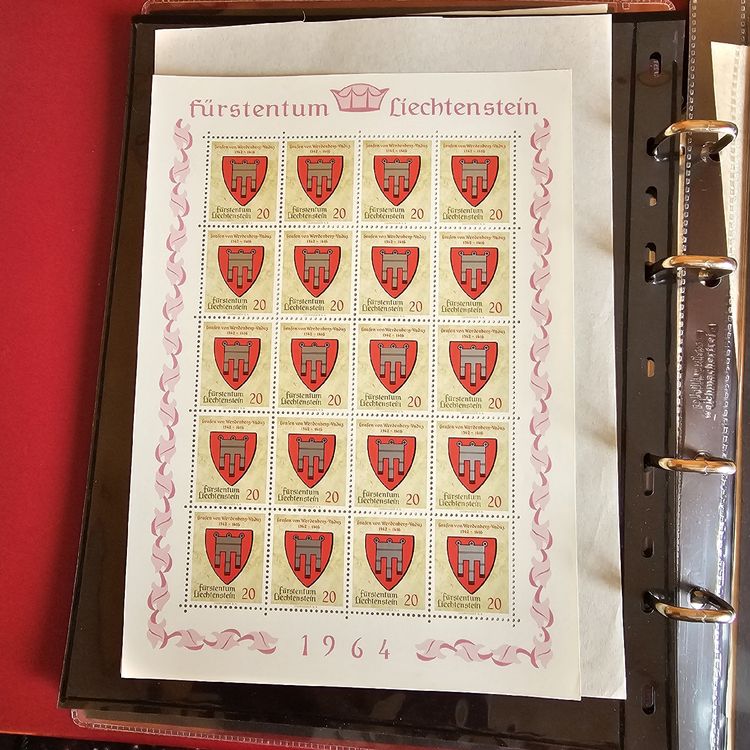 FÜRSTENTUM LIECHTENSTEIN 1964 **/ ET GEST. BOGEN WAPPEN (Gebraucht) in Dintikon für CHF 5 – mit ...