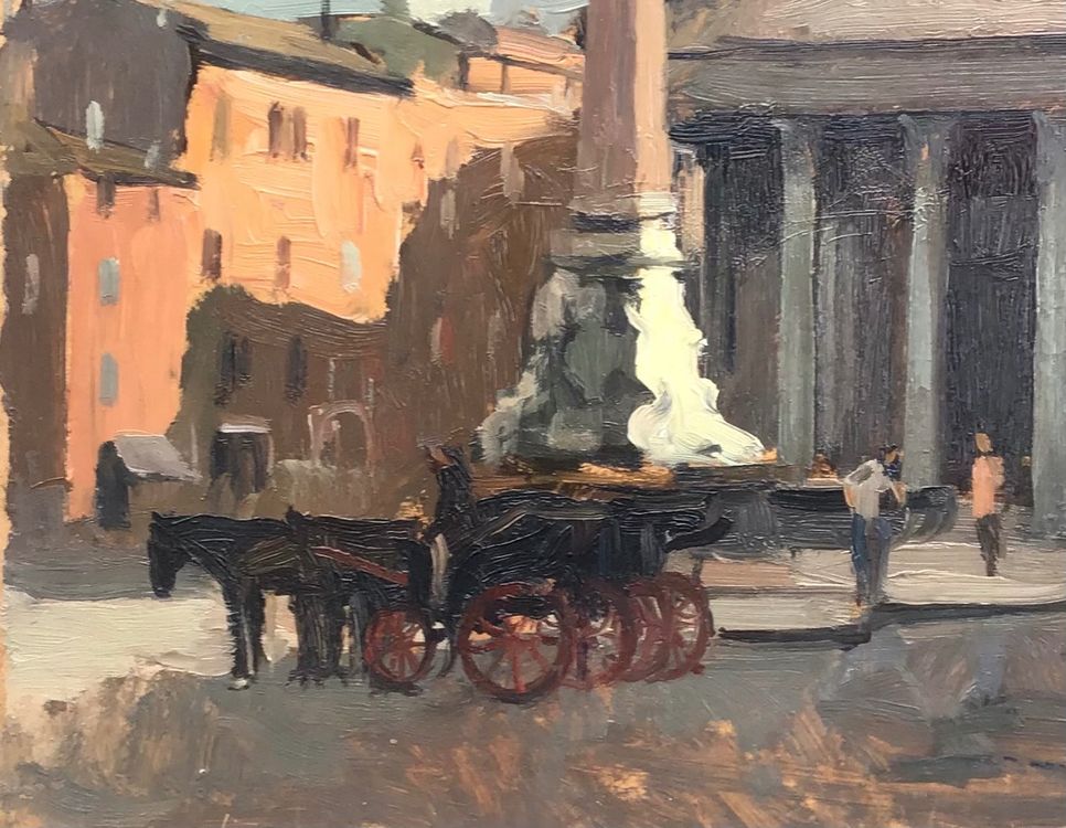 Renée Yolande HAUSER (1919-2008) Roma Pantheon Gem. Signiert | Kaufen ...