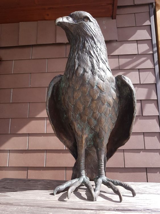 Roter Milan aus Bronze, Vogel, 52 cm, Gartendekoration (Gebraucht) in ...